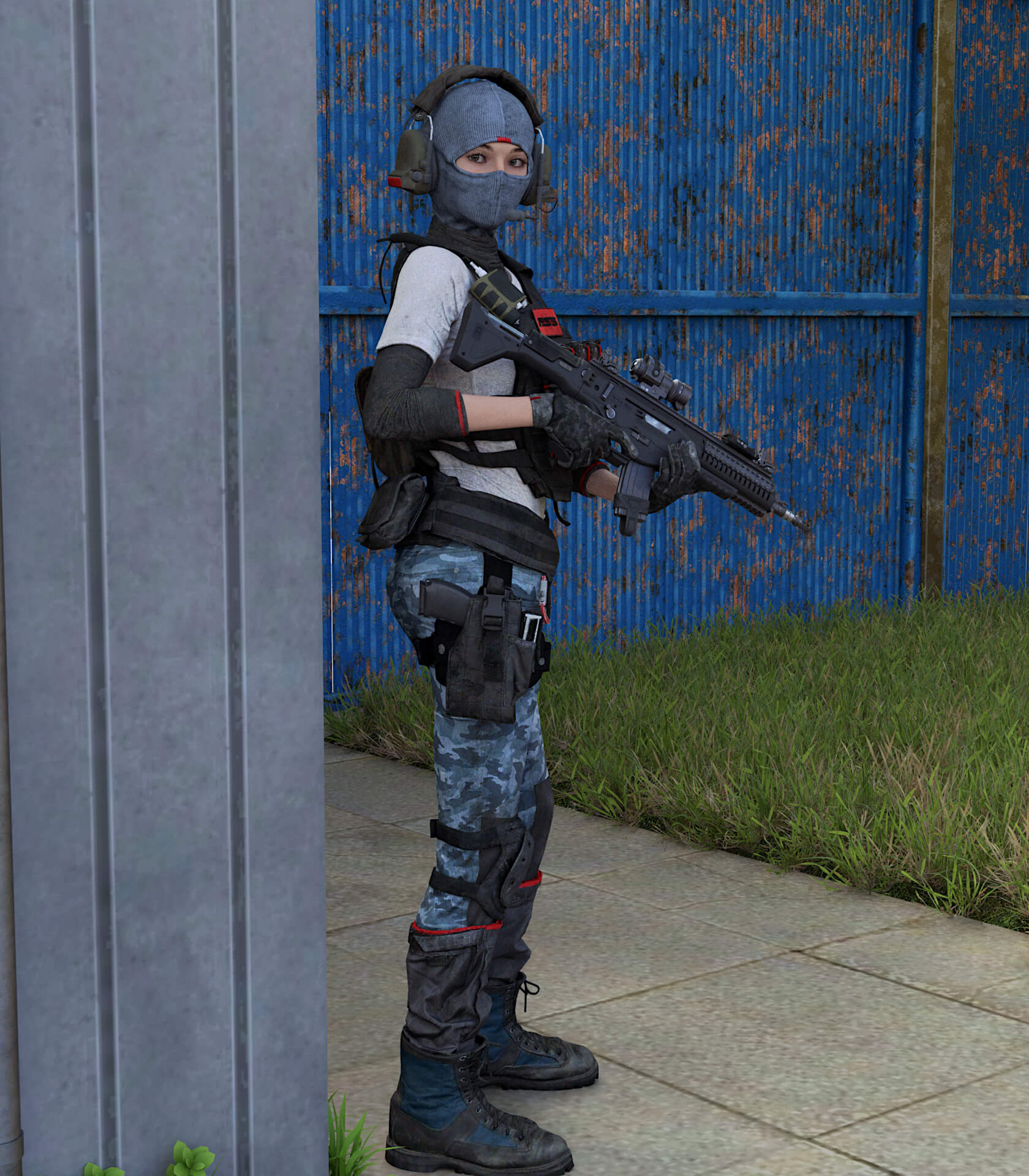 Operator Amber 3D Render, Digital Art by mrtaured