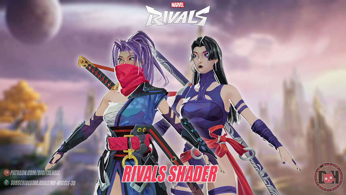 Marvel Rivels Psylocke Blender Model by mrwiggle3d