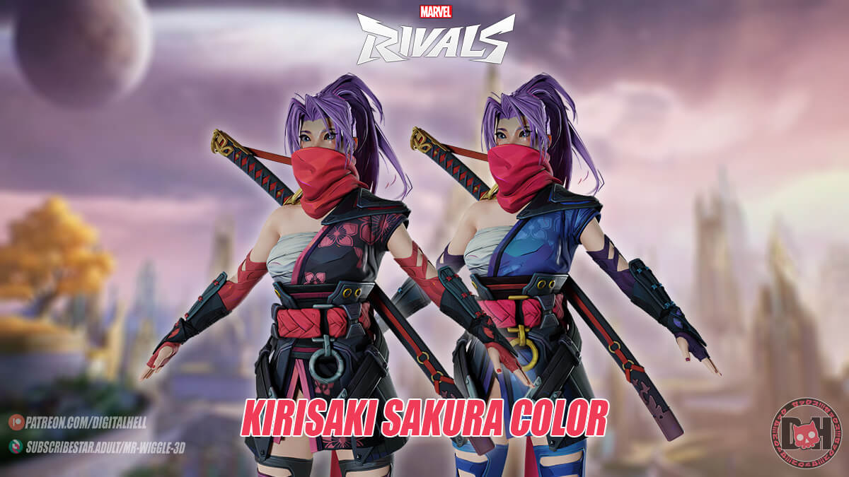 Marvel Rivels Psylocke Blender Model by mrwiggle3d