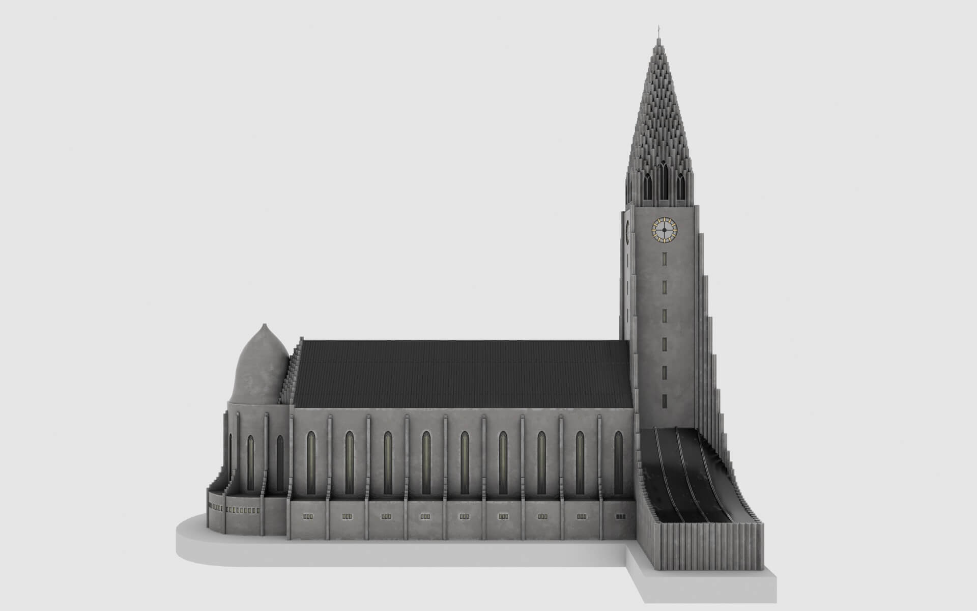 Hallgrimskirkja Iceland Reykjavik - Church of Hallgrimur 3D Model by ...