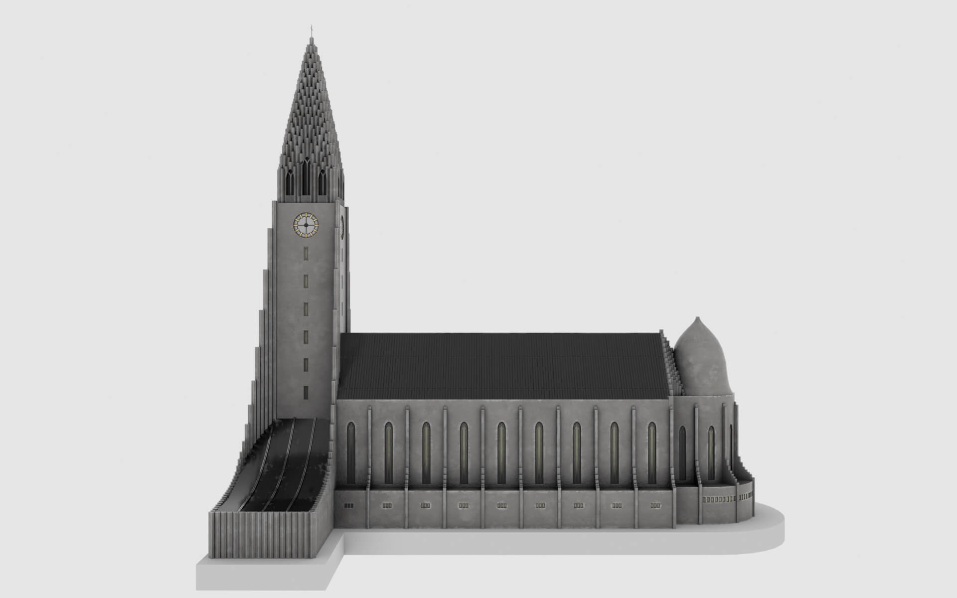 Hallgrimskirkja Iceland Reykjavik - Church of Hallgrimur 3D Model by ...