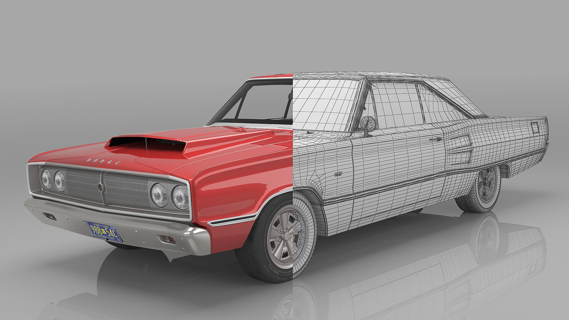 1967 Dodge Coronet - 3D Model by msasdt