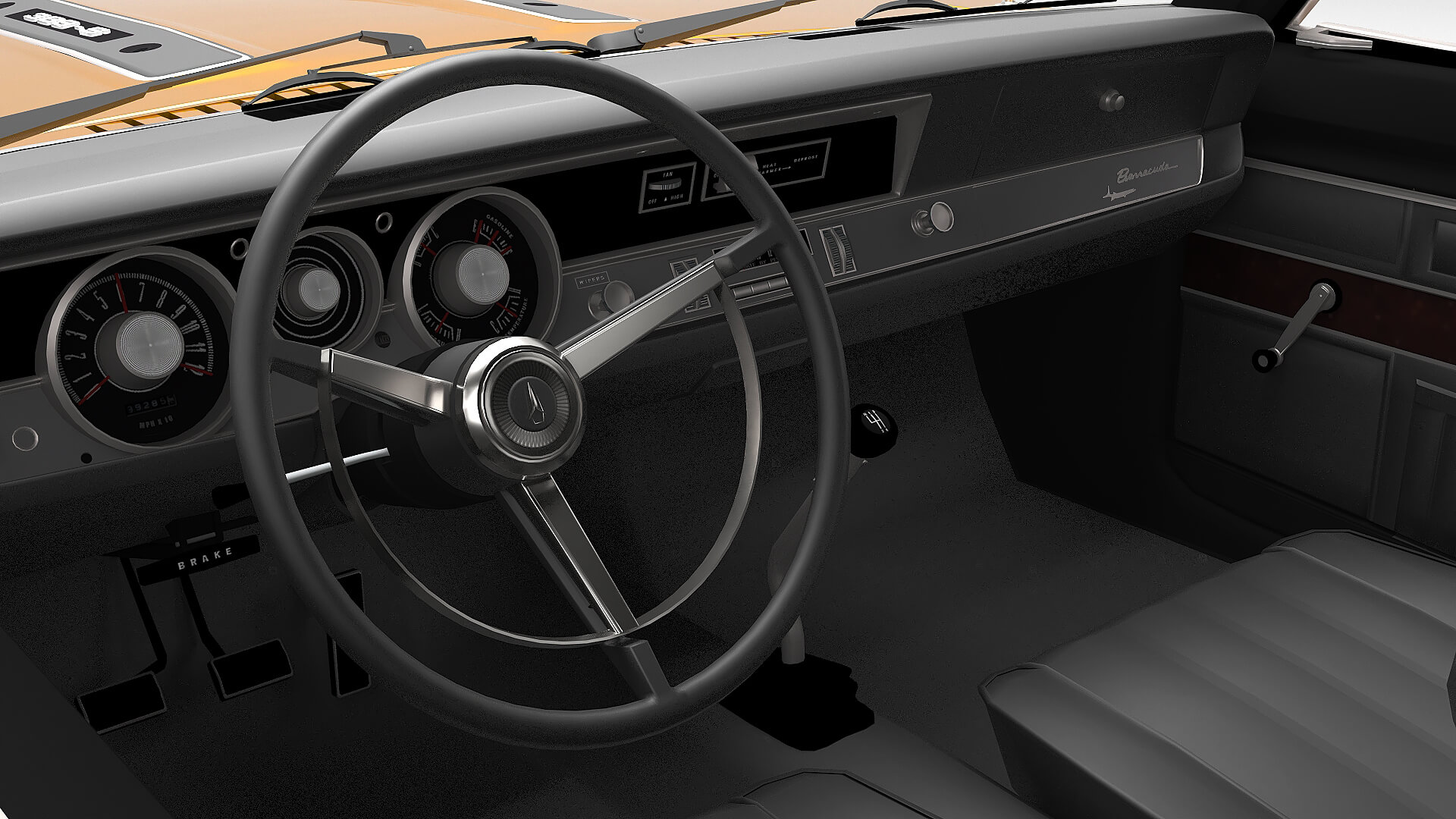 1968 Plymouth Barracuda Formula-S 3D Model by msasdt