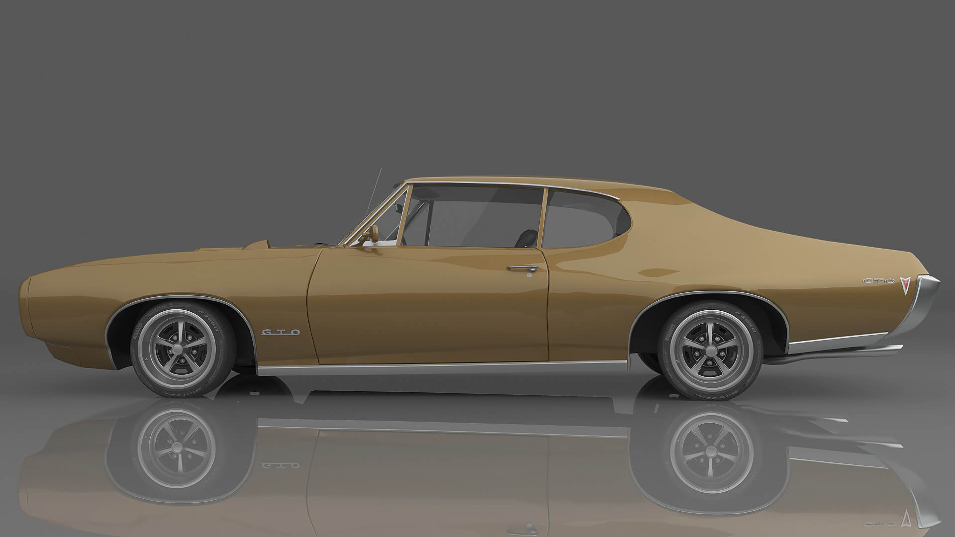 1968 Pontiac GTO Hardtop - 3D Model by msasdt
