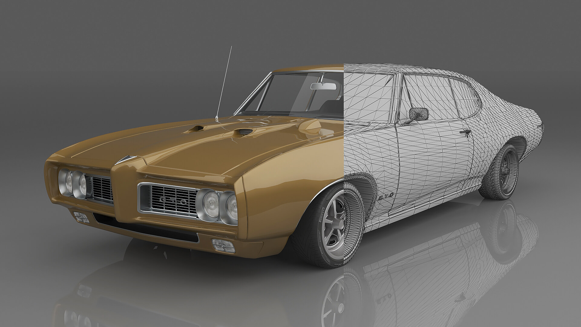 1968 Pontiac GTO Hardtop - 3D Model by msasdt