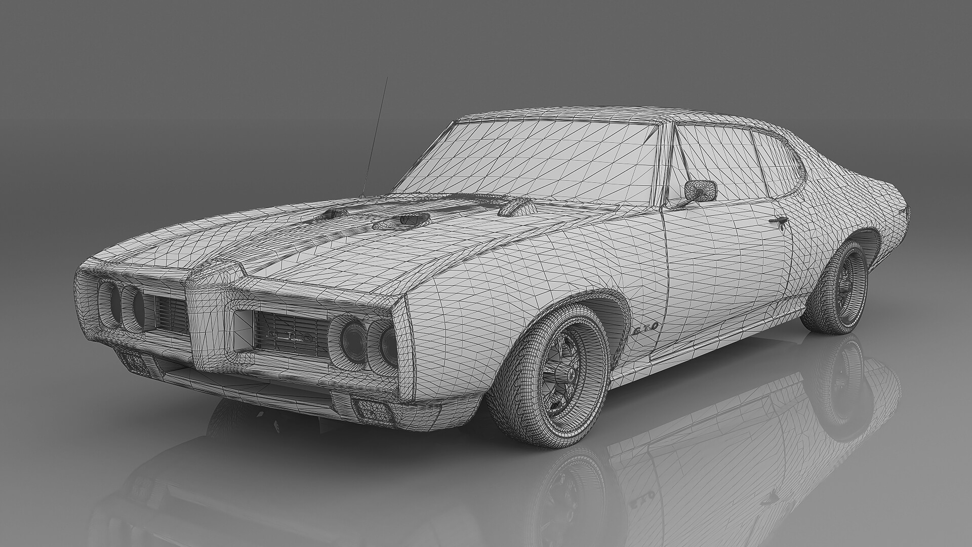 1968 Pontiac GTO Hardtop - 3D Model by msasdt