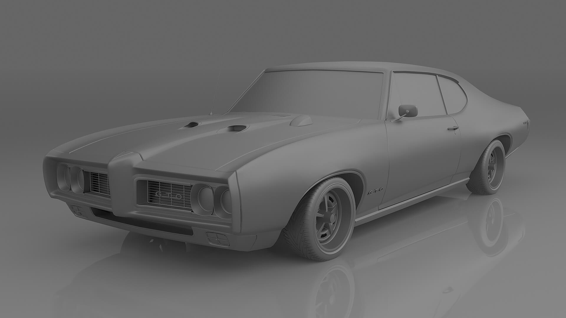 1968 Pontiac GTO Hardtop - 3D Model by msasdt