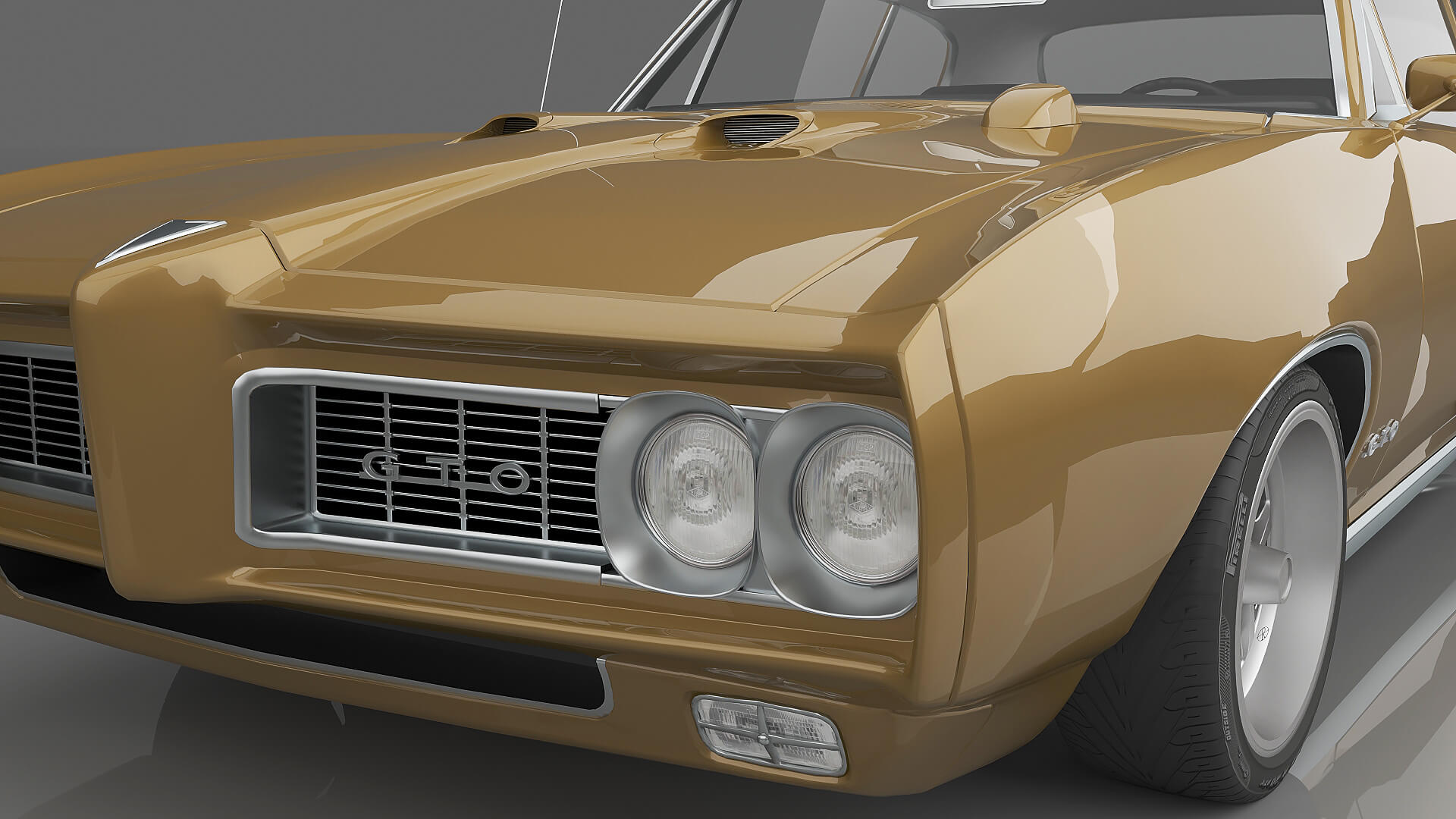 1968 Pontiac GTO Hardtop - 3D Model by msasdt