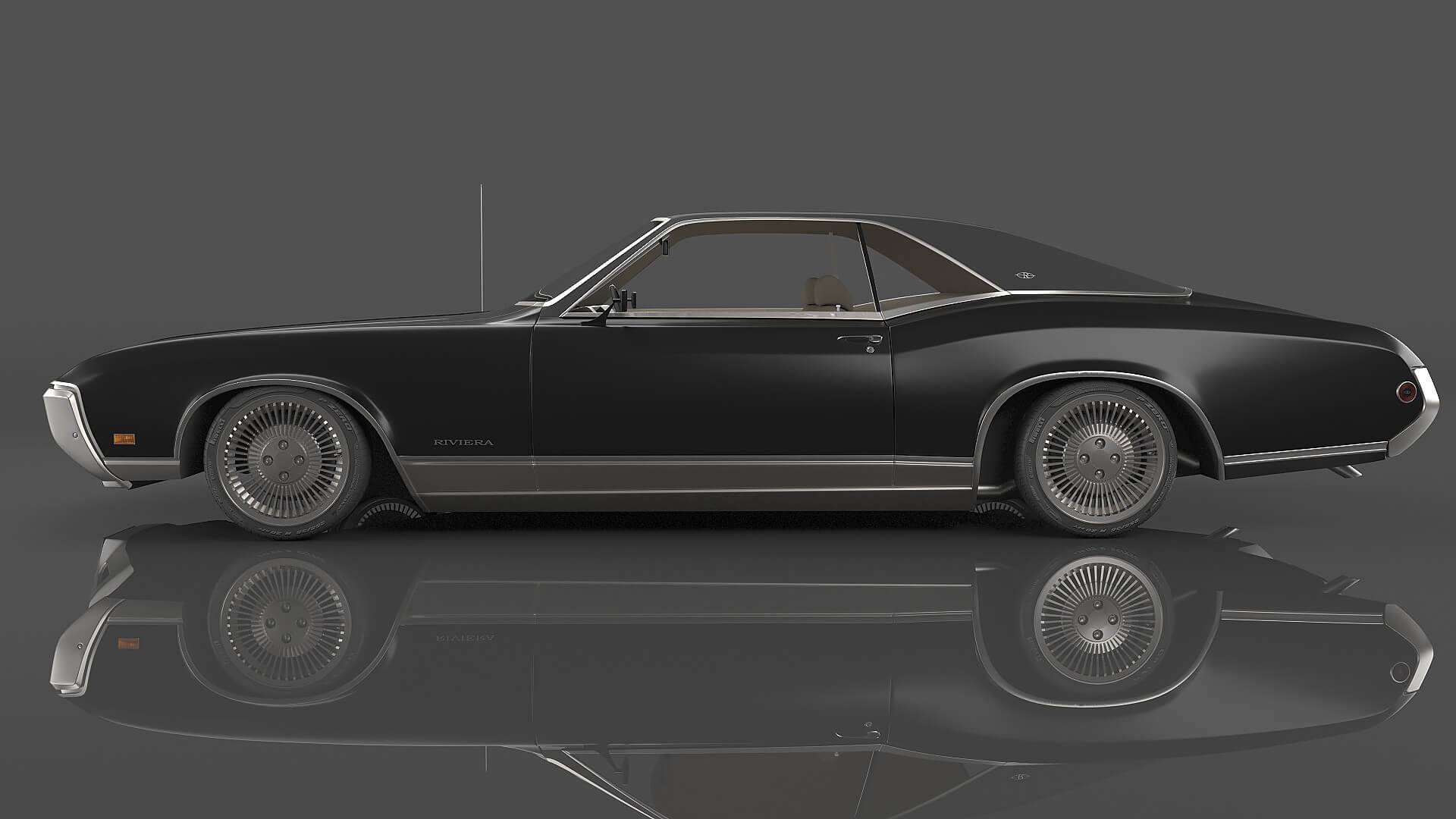 1969 Buick Riviera Black - 3D Model by msasdt