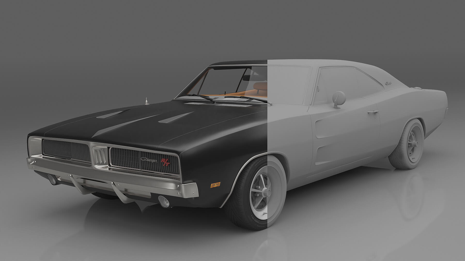1969 Dodge Charger R-T 3D Model by msasdt