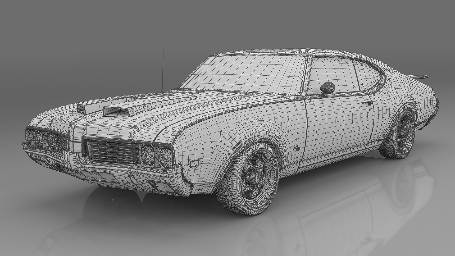 1969 Oldsmobile Hurst-Olds 442 3D Model by msasdt