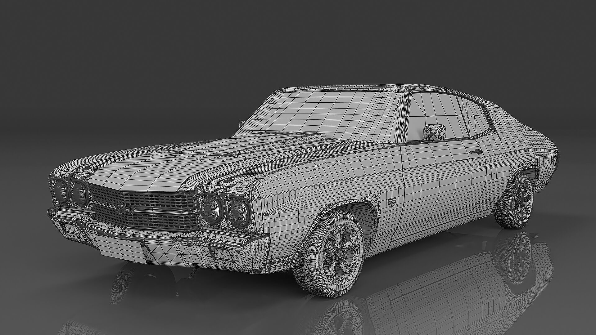 1970 Chevrolet Chevelle SS - 3D Model by msasdt