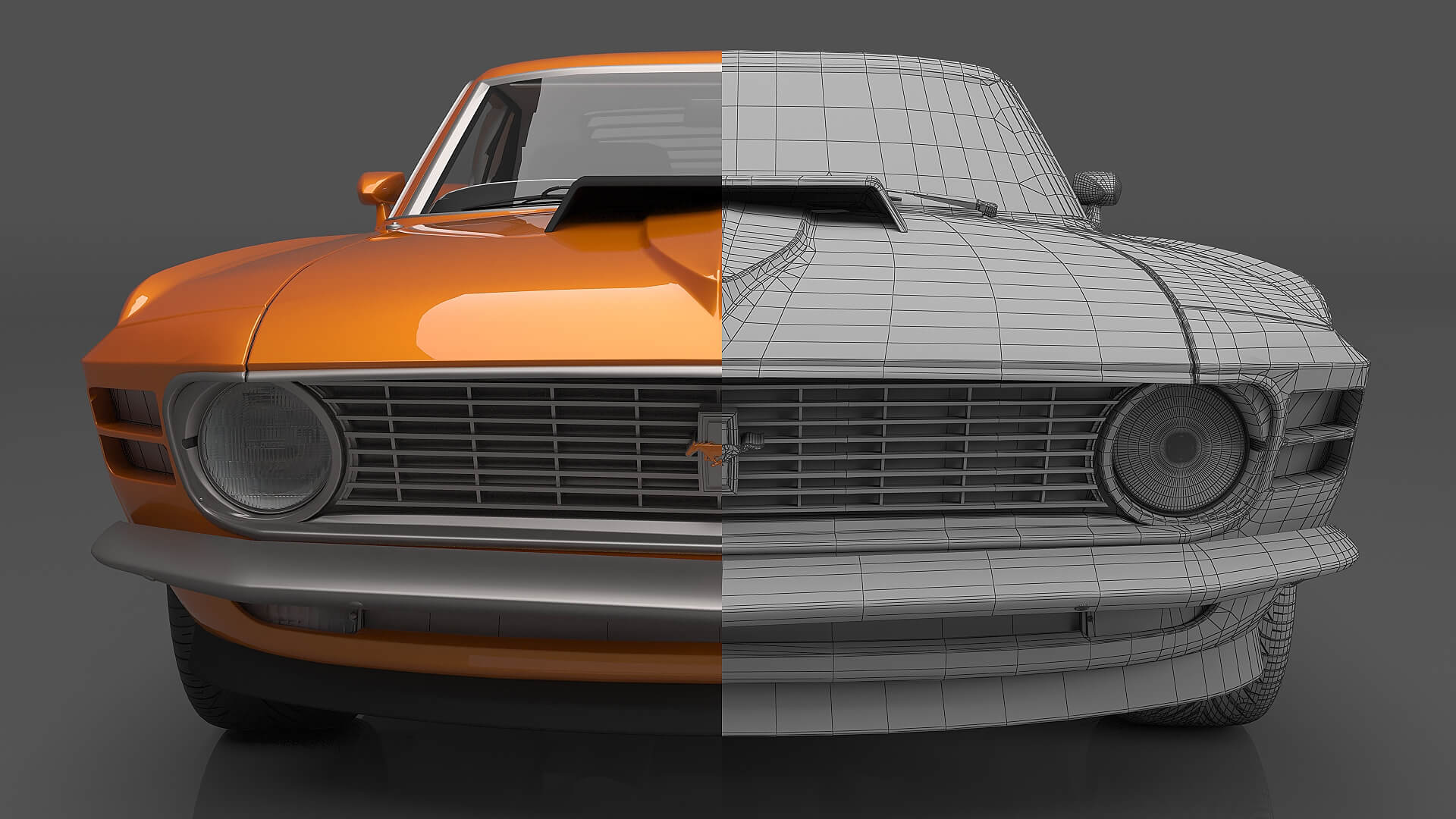 1970 Ford Mustang Boss 429 - 3D Model by msasdt