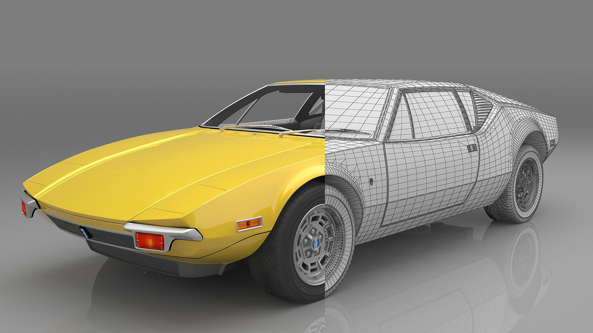 1971 De Tomaso Pantera - 3D Model by msasdt