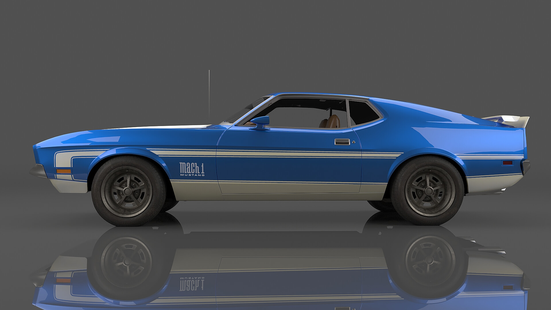 1971 Ford Mustang Mach 1 - 3D Model by msasdt