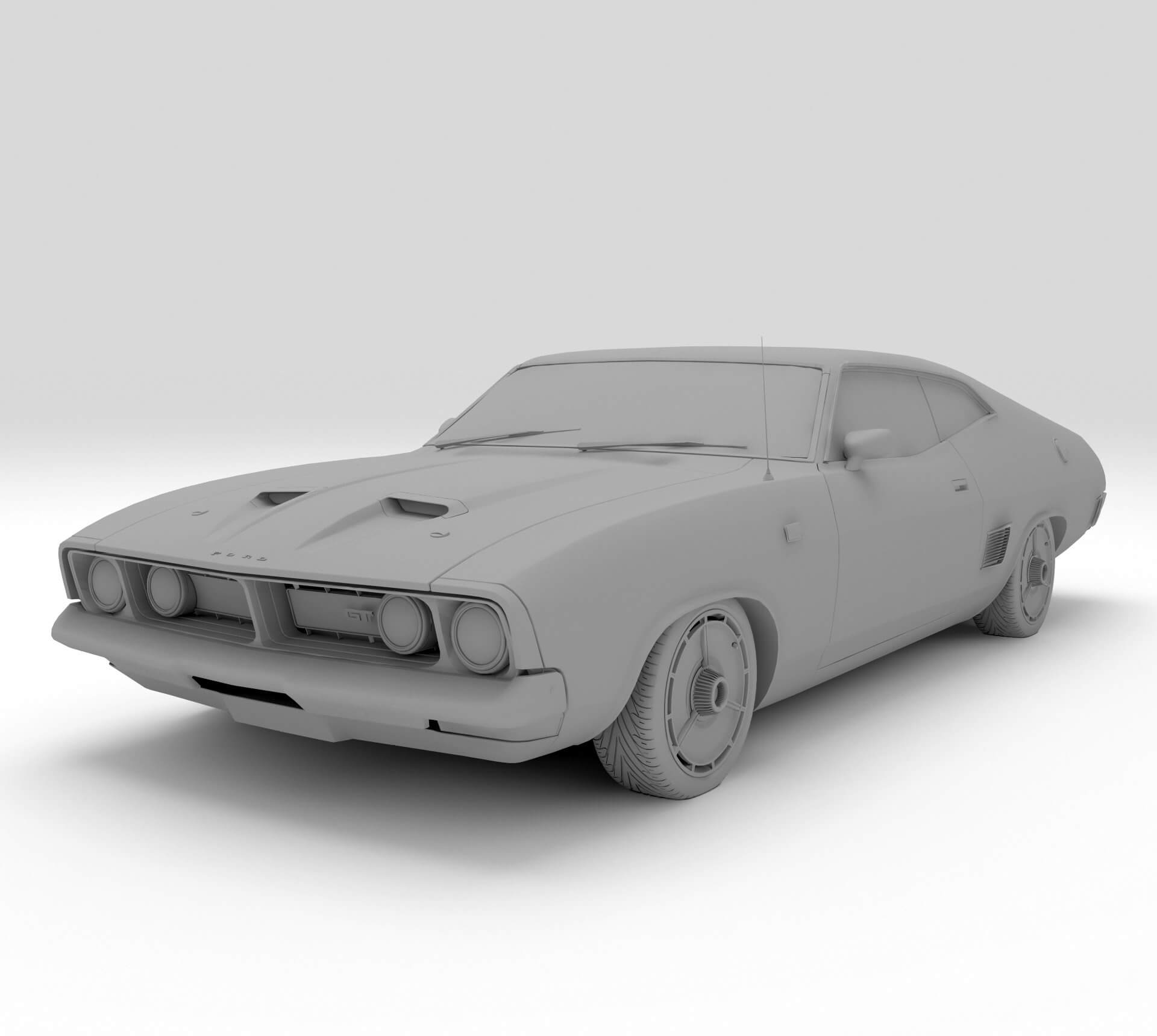 1973 Ford Falcon GT - 3D Model by msasdt
