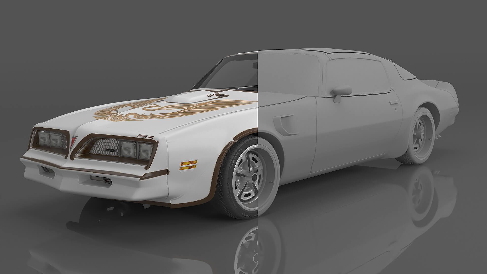 1977 Pontiac Firebird Trans Am - 3D Model by msasdt