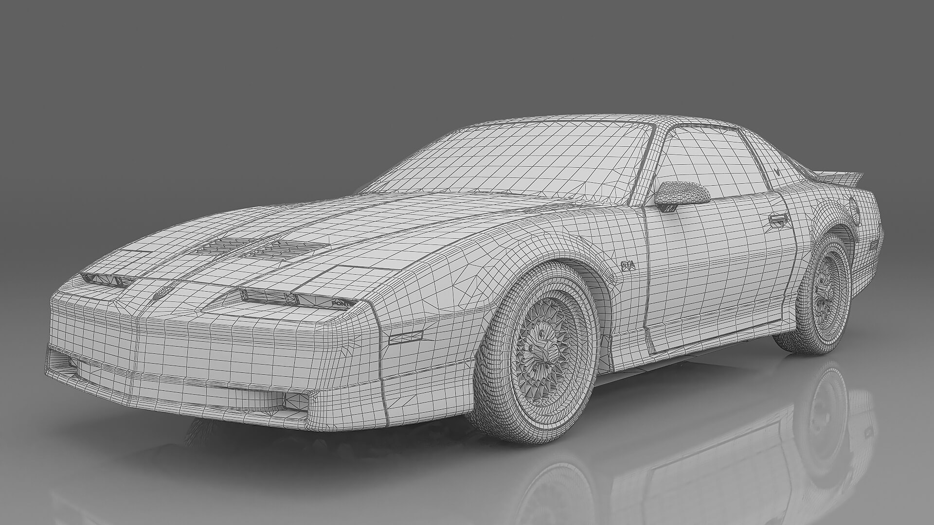 1987 Pontiac Firebird Trans Am GTA - 3D Model by msasdt