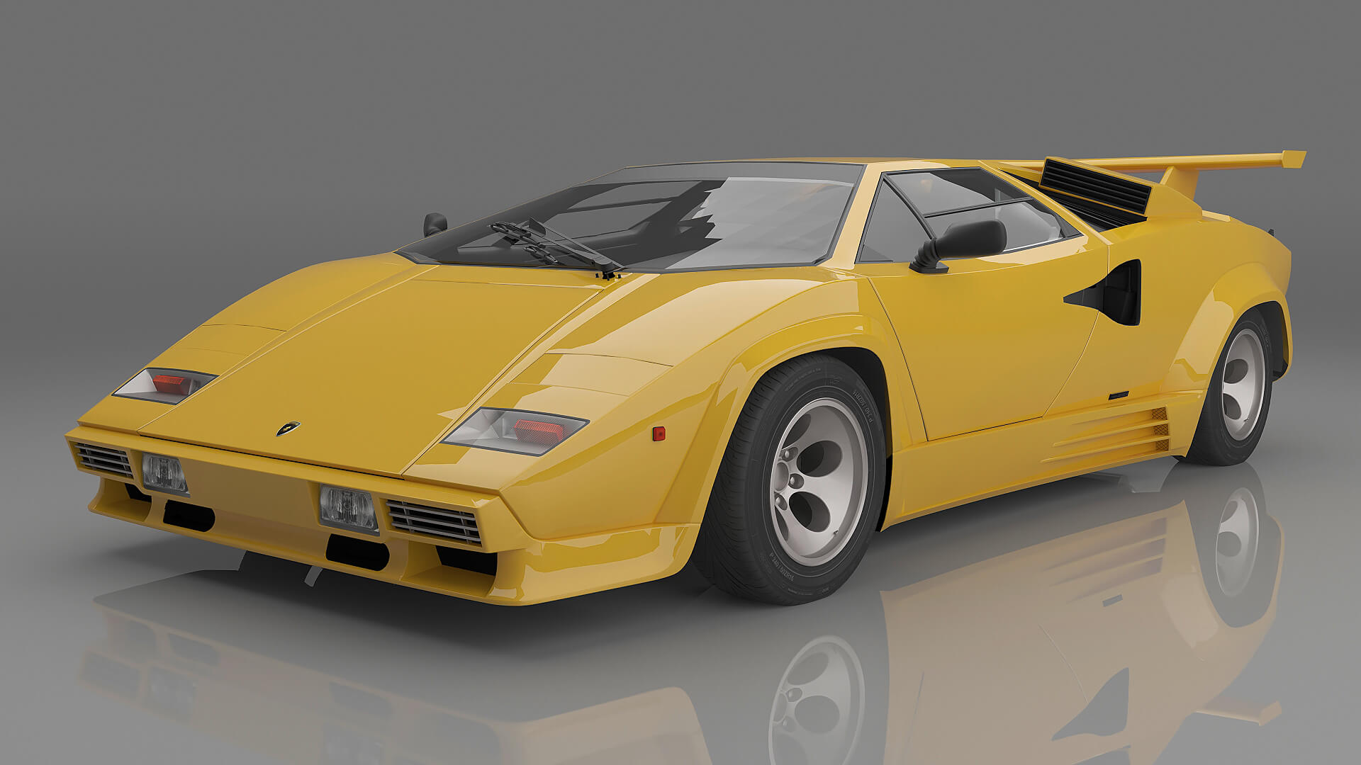 1988 Lamborghini Countach LP5000 QV - 3D Model by msasdt