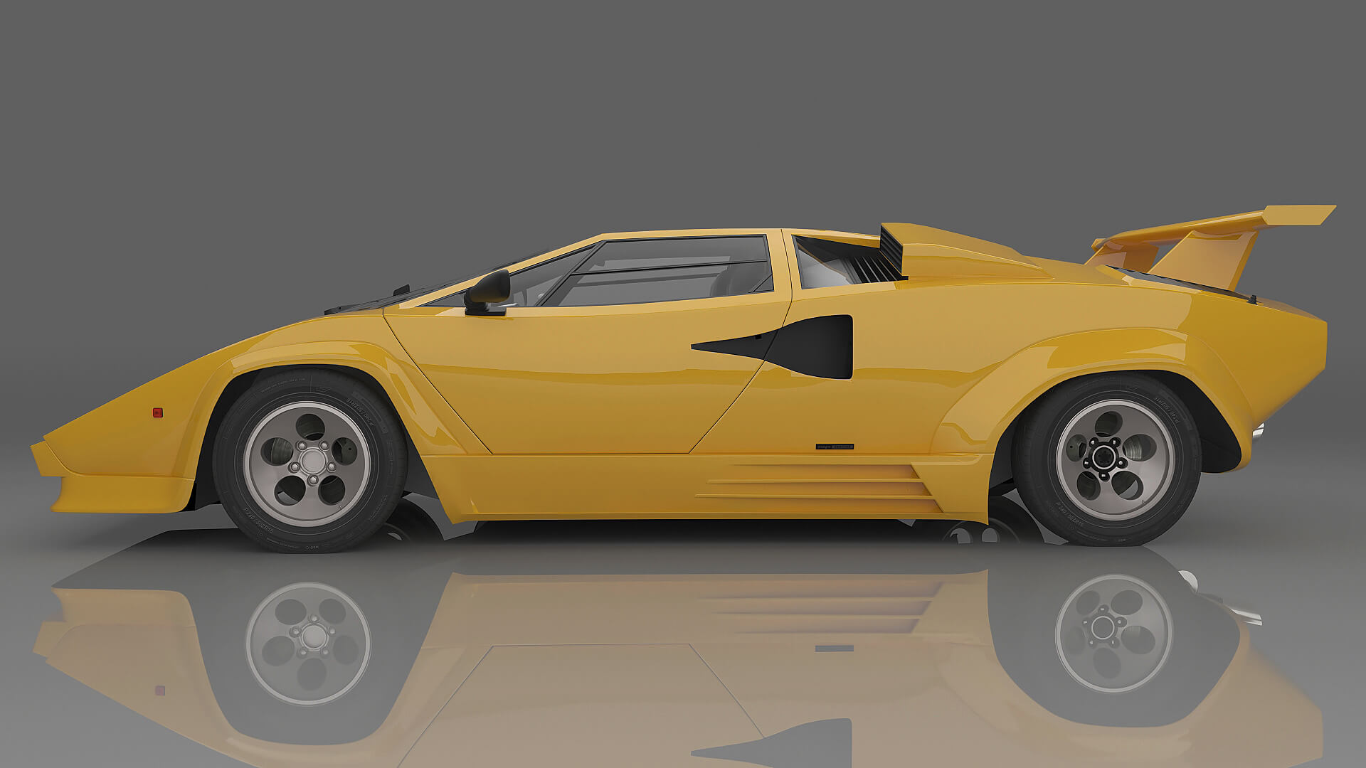 1988 Lamborghini Countach LP5000 QV - 3D Model by msasdt