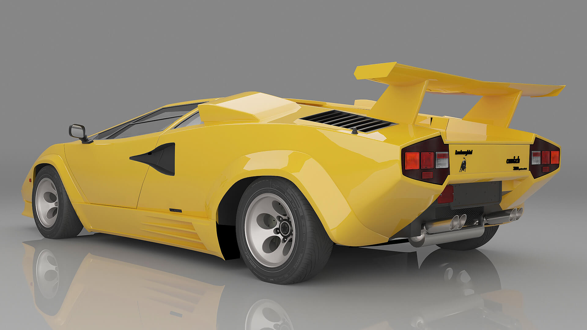 1988 Lamborghini Countach LP5000 QV - 3D Model by msasdt
