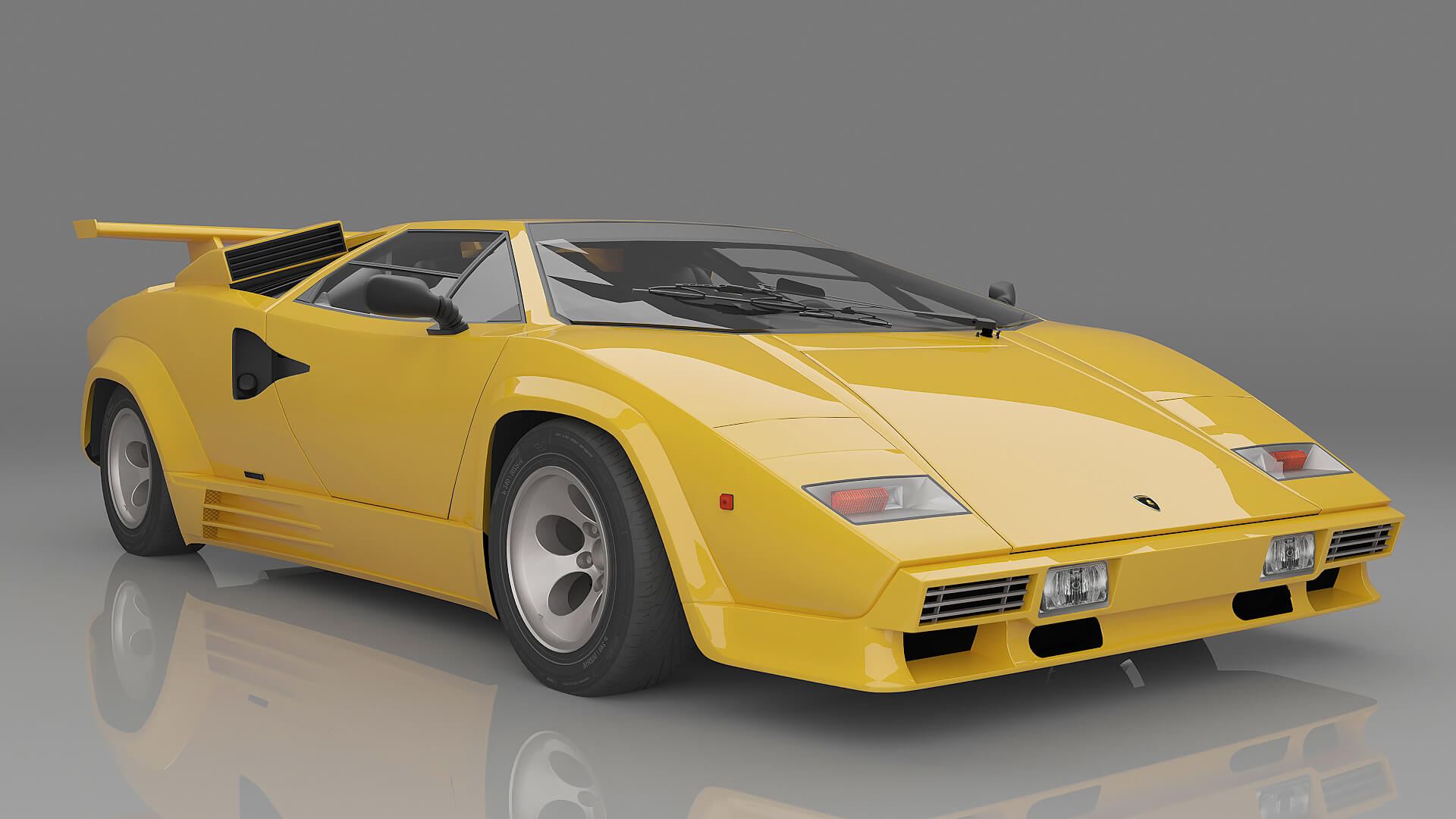 1988 Lamborghini Countach LP5000 QV - 3D Model by msasdt