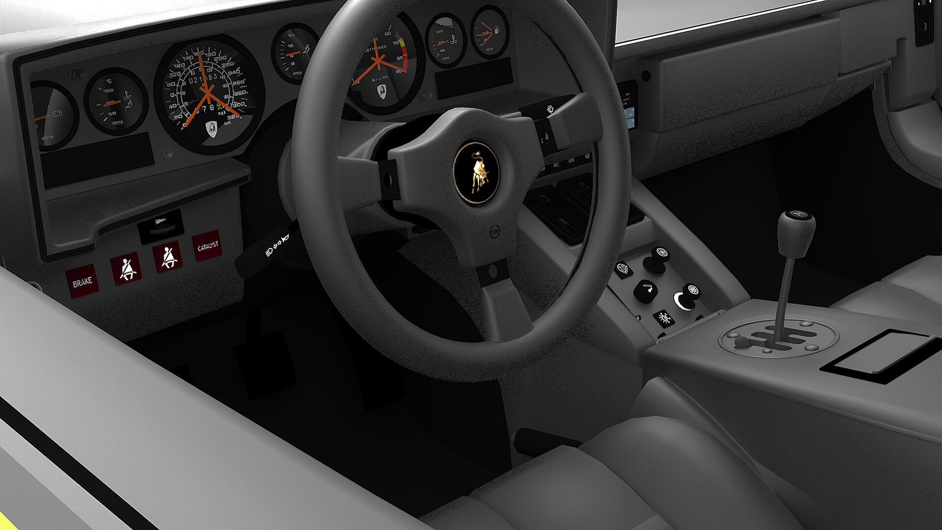 1988 Lamborghini Countach LP5000 QV - 3D Model by msasdt