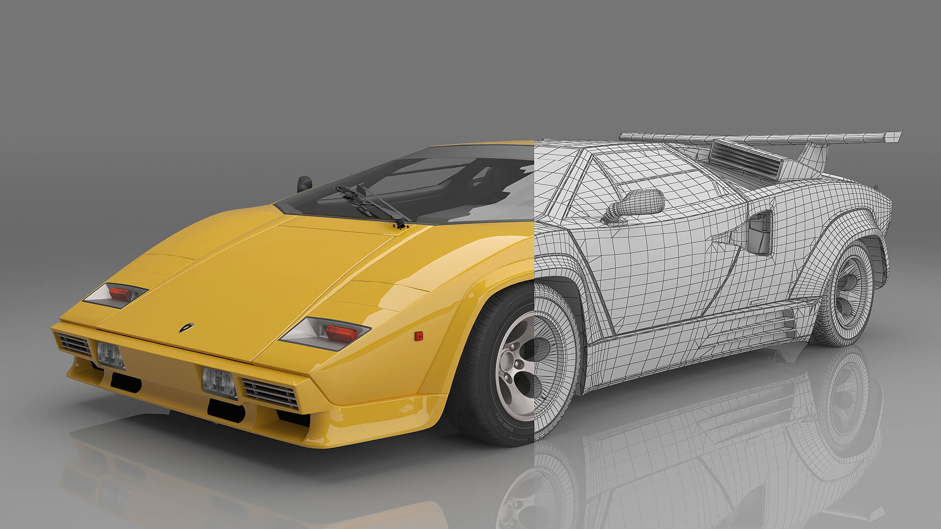 1988 Lamborghini Countach LP5000 QV - 3D Model by msasdt