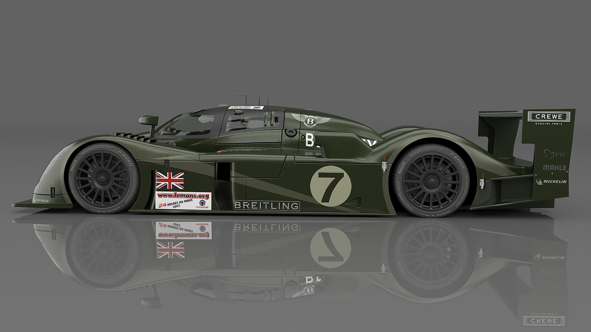 2003 Bentley Speed 8 7 Team Bentley - 3D Model by msasdt