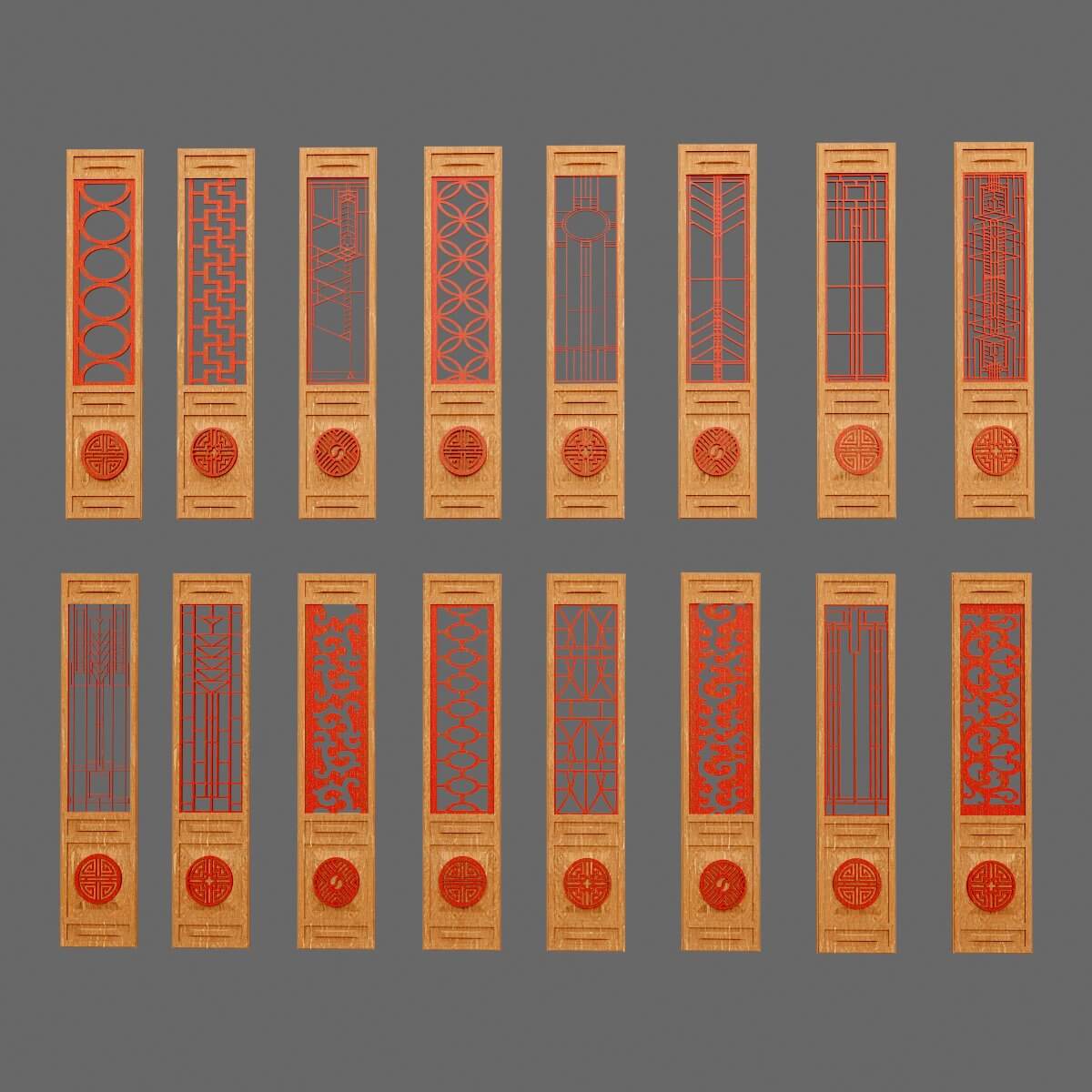 Chinese Decorative Element - 3D Model by msasdt