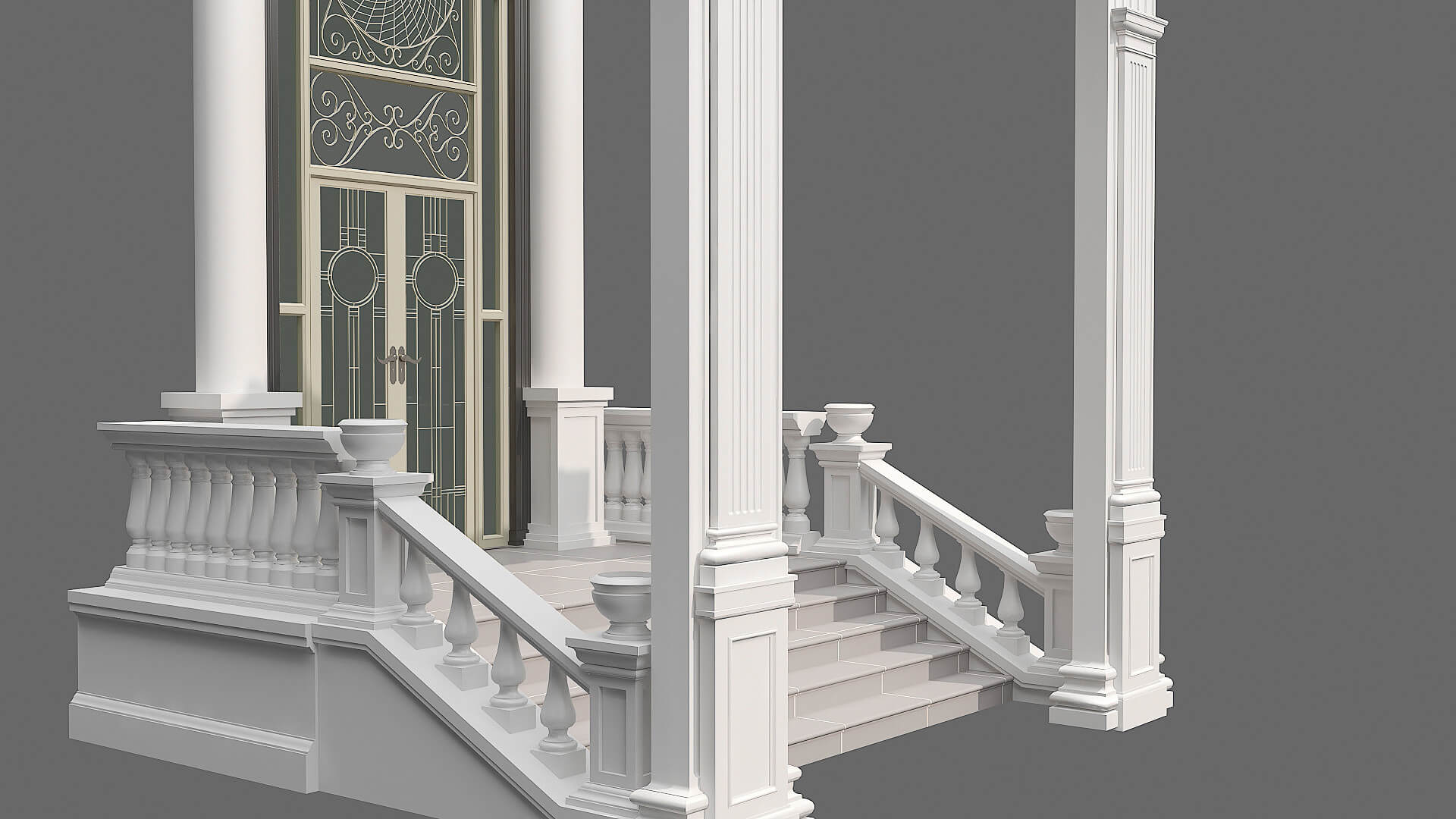 Classic Door Gate 1 - 3D Model by msasdt