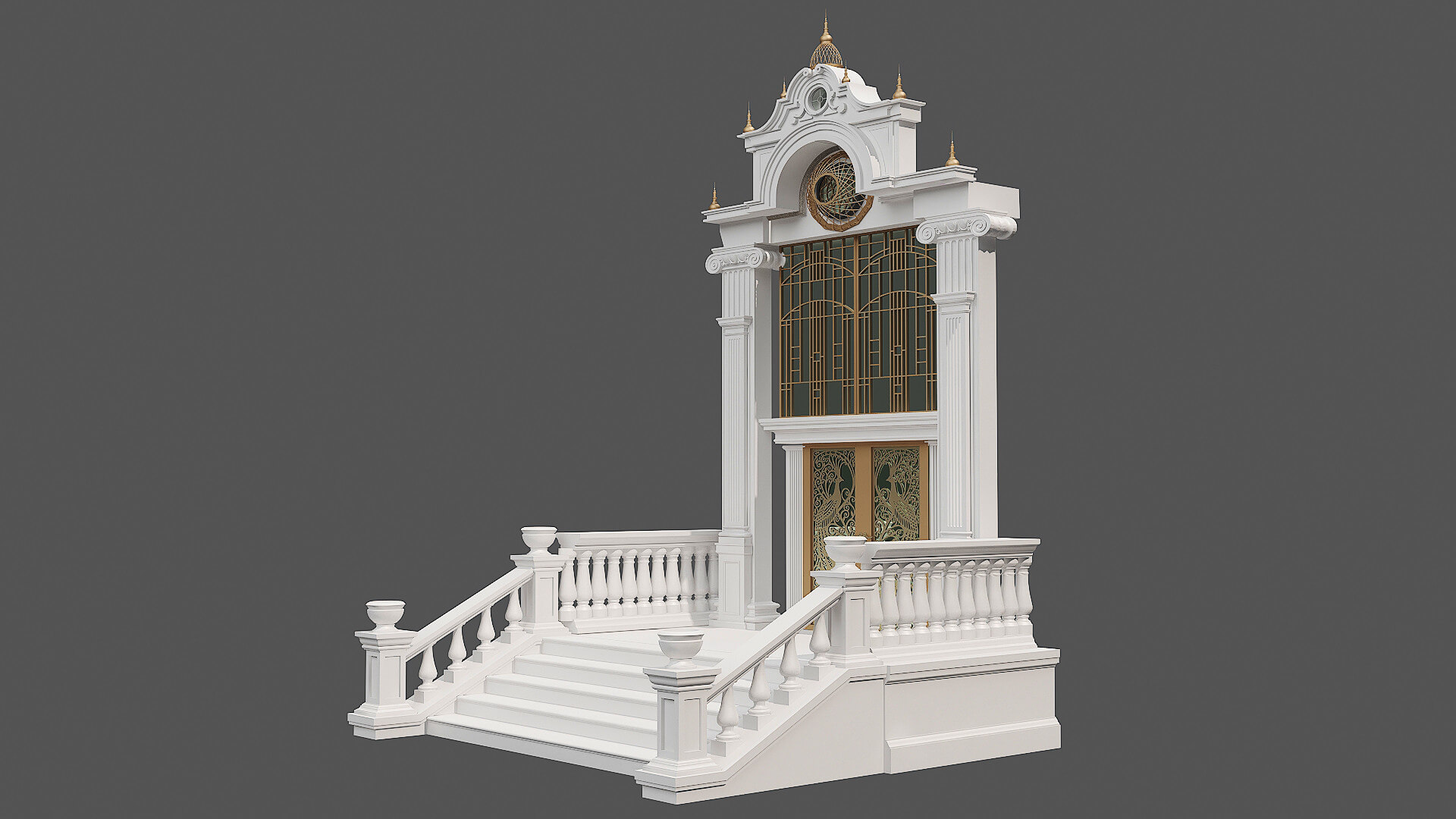 Classic Door Gate 2 - 3D Model by msasdt