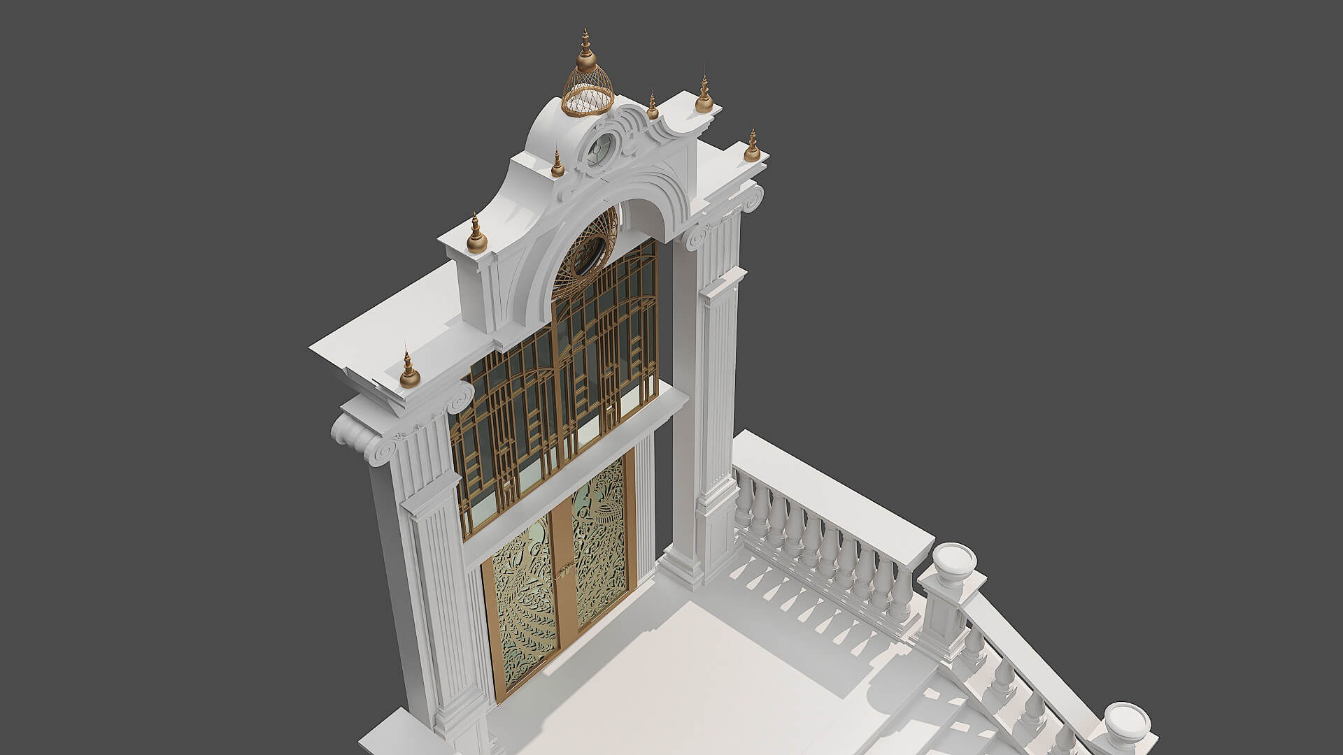 Classic Door Gate 2 - 3D Model by msasdt