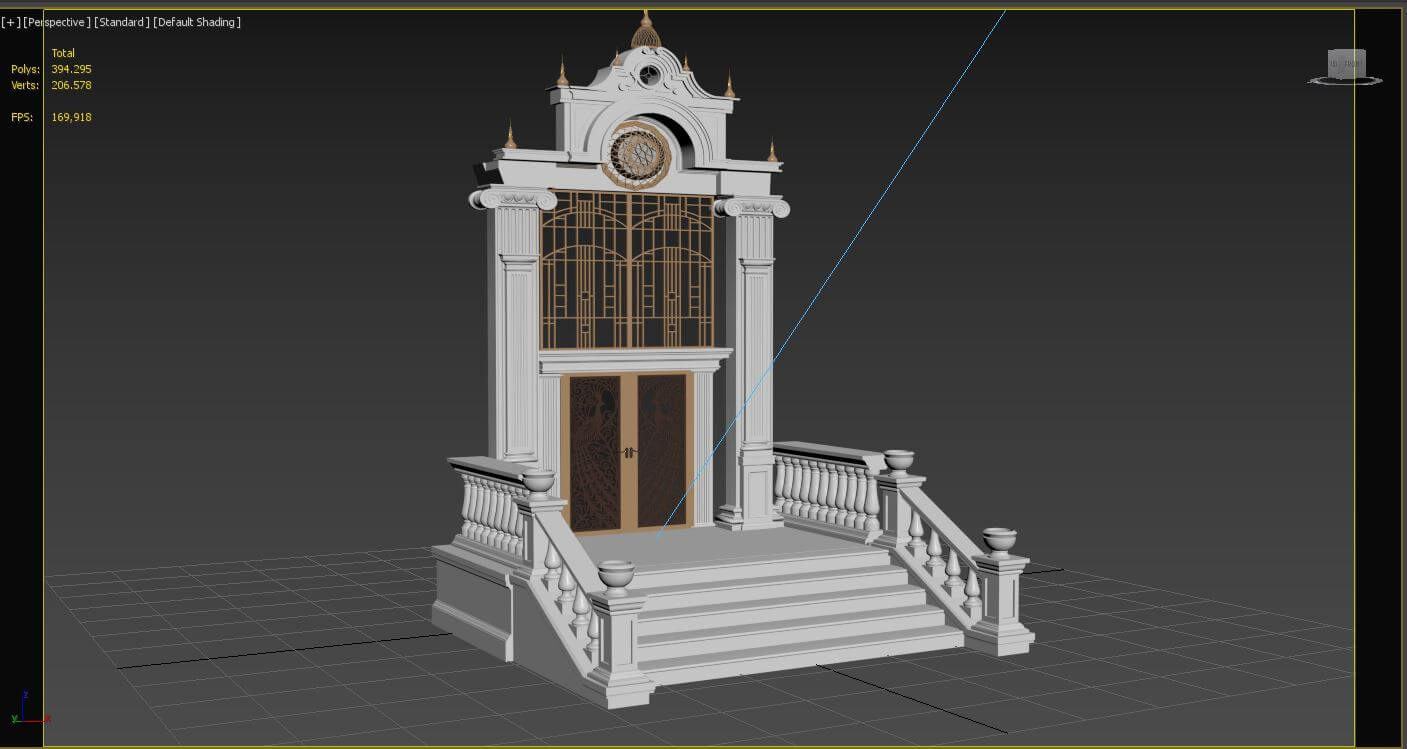 Classic Door Gate 2 - 3D Model by msasdt