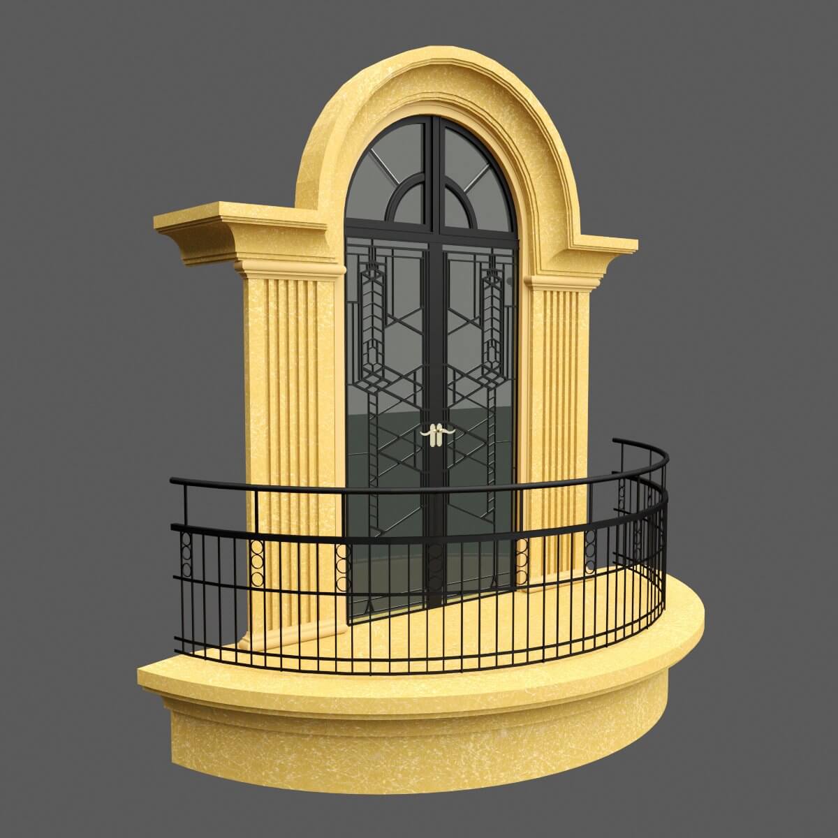 Classic Door Windows 3 - 3D Model by msasdt