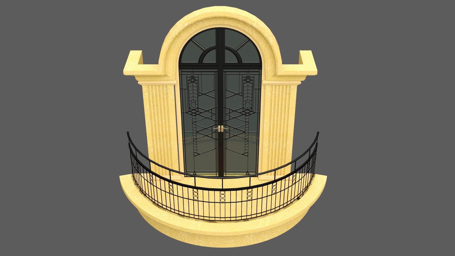 Classic Door Windows 3 - 3D Model by msasdt