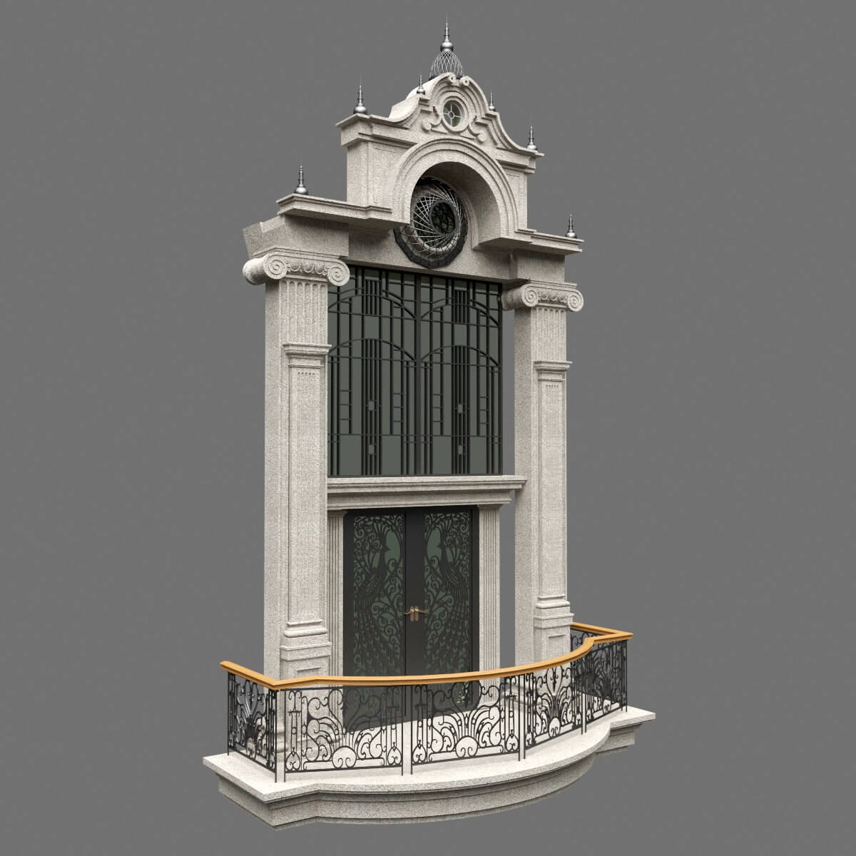 Classic Door Windows 4 - 3D Model by msasdt