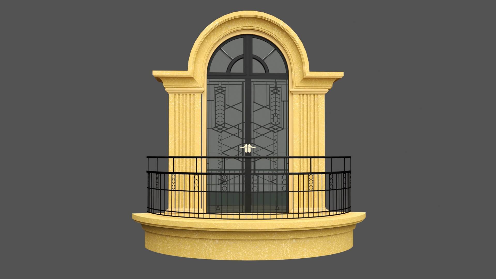 Classic Door Windows Set - 3D Model by msasdt