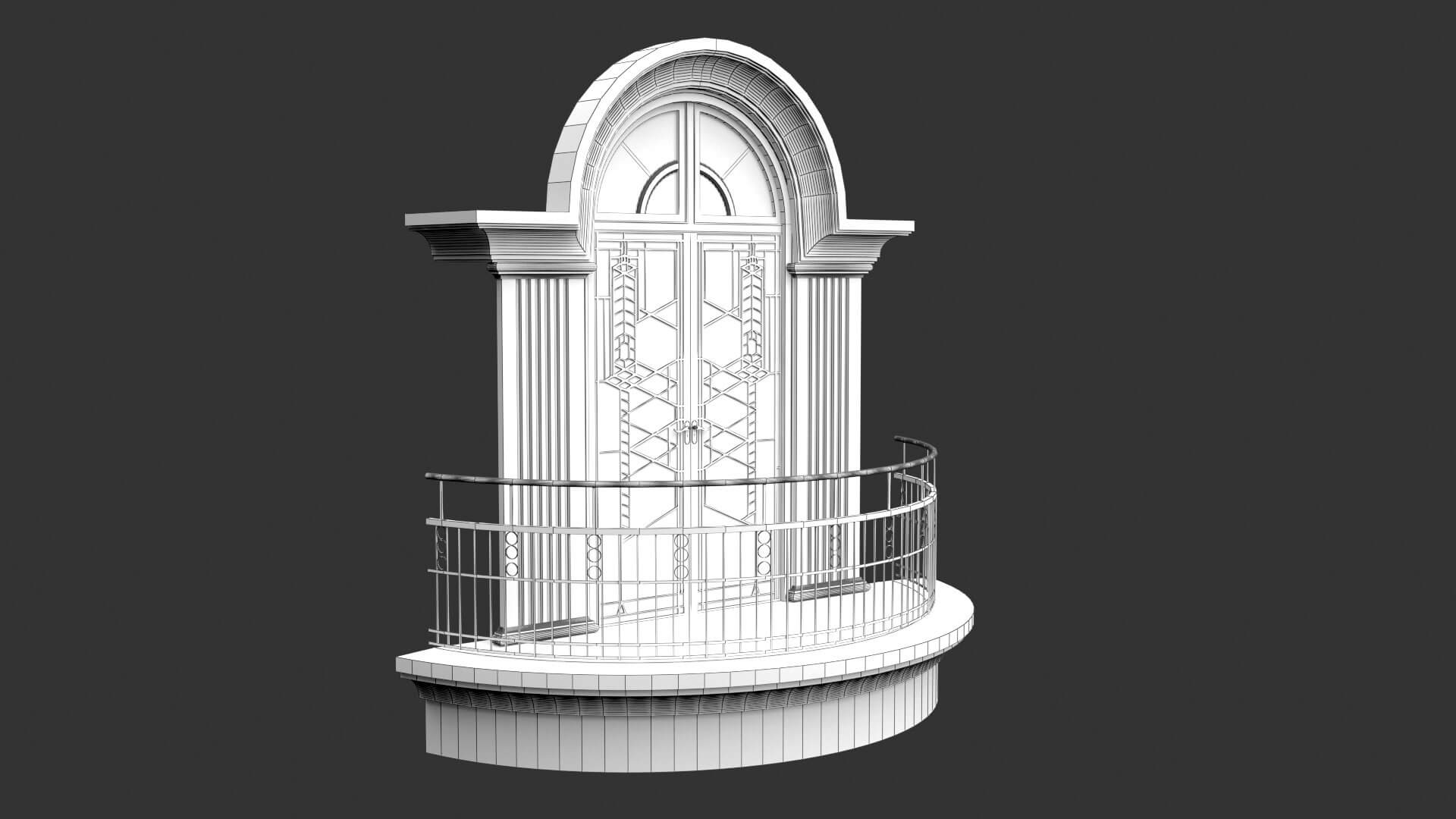 Classic Door Windows Set - 3D Model by msasdt