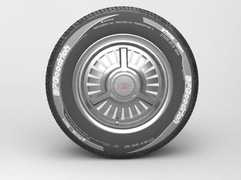 Classic Realistic Tire 2 - 3D Model by msasdt