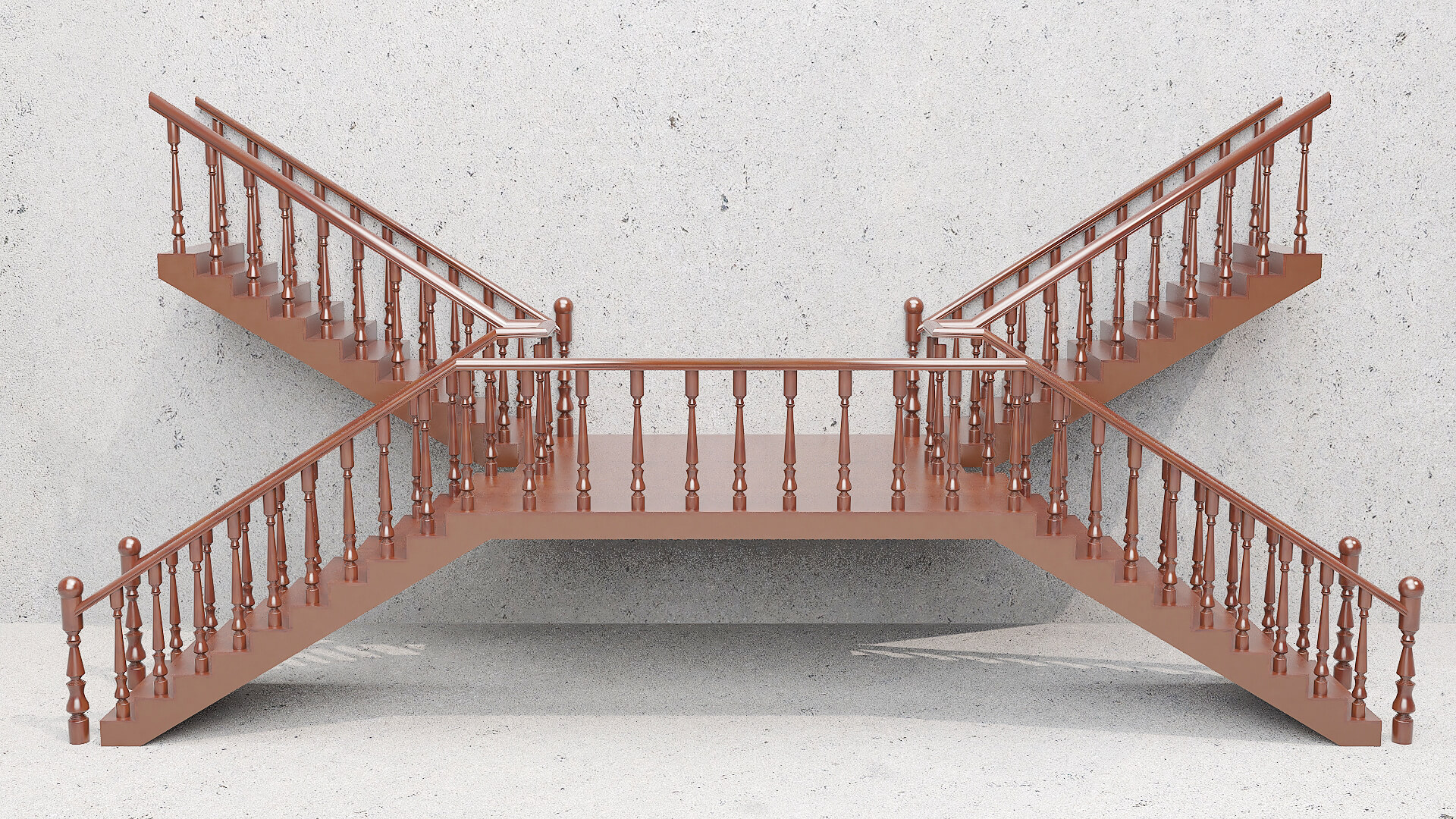 Classic Stair 2 - 3D Model by msasdt