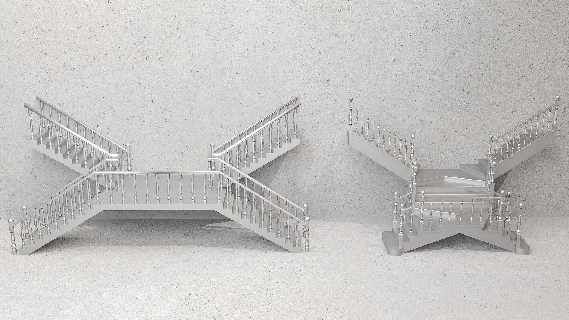 Classic Stair 2 - 3D Model by msasdt