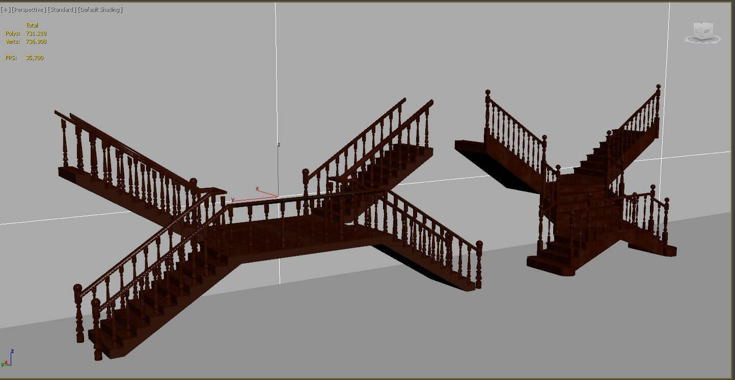 Classic Stair 2 - 3D Model by msasdt