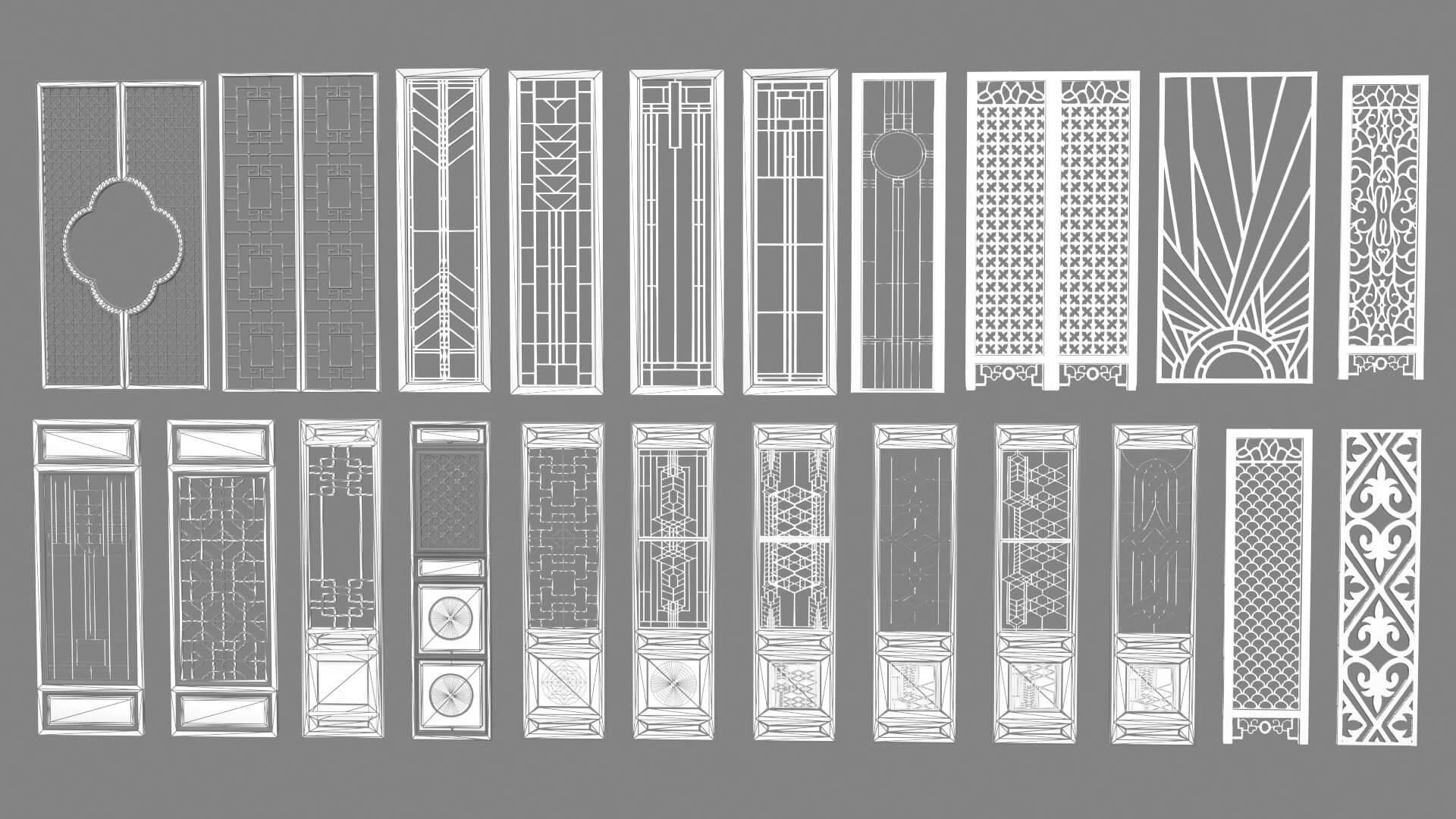 Decorative Door Elements - 3D Model by msasdt