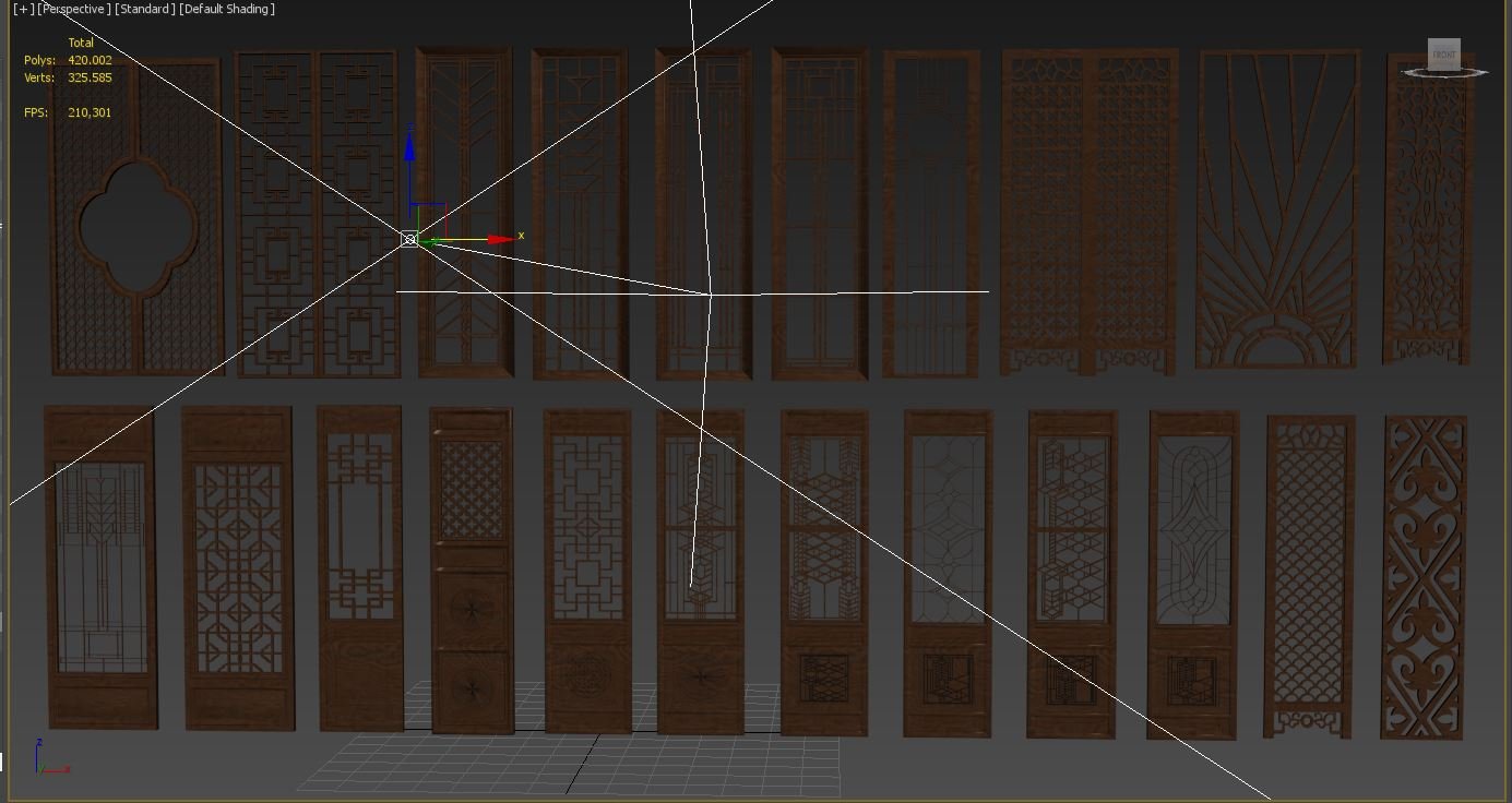 Decorative Door Elements - 3D Model by msasdt