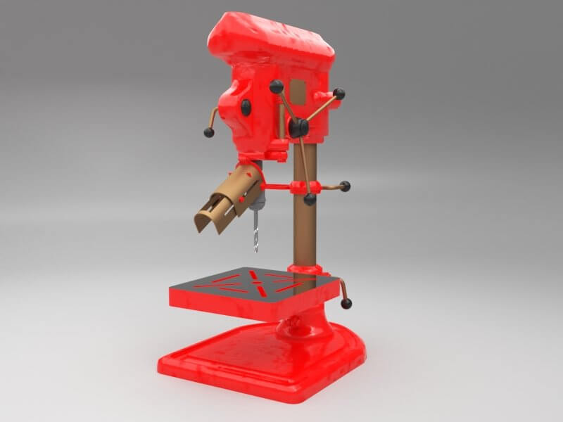 Drill Press - 3D Model by msasdt