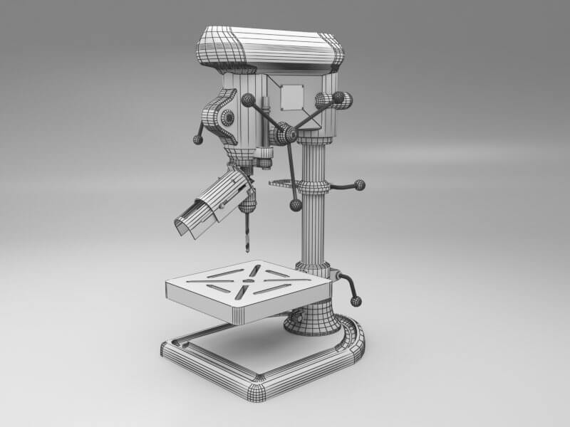 Drill Press - 3D Model by msasdt