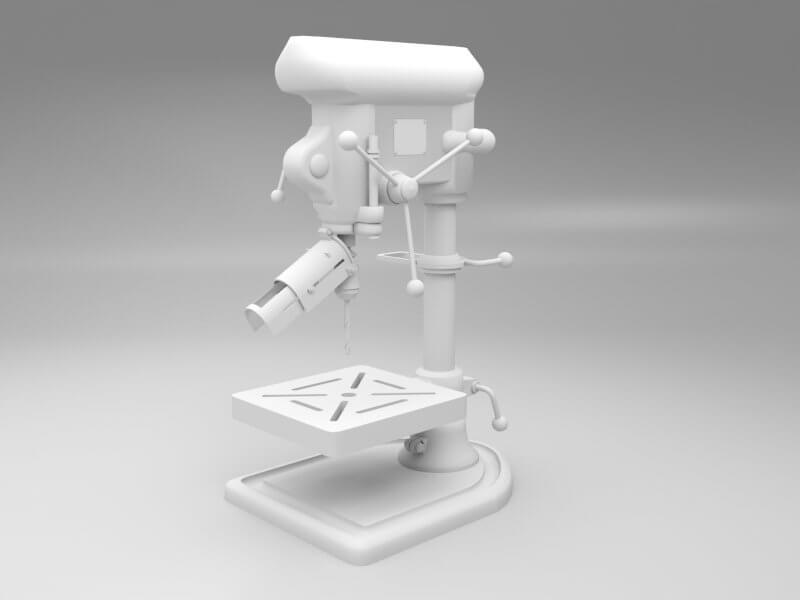 Drill Press - 3D Model by msasdt