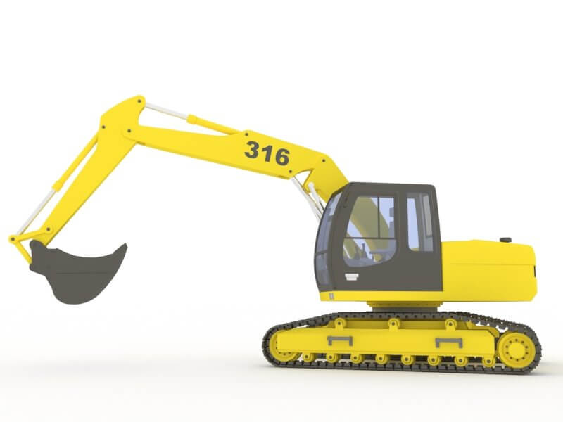 Excavator - 3D Model by msasdt