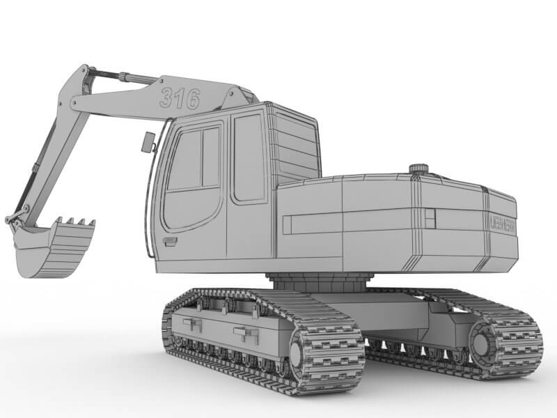 Excavator - 3D Model by msasdt